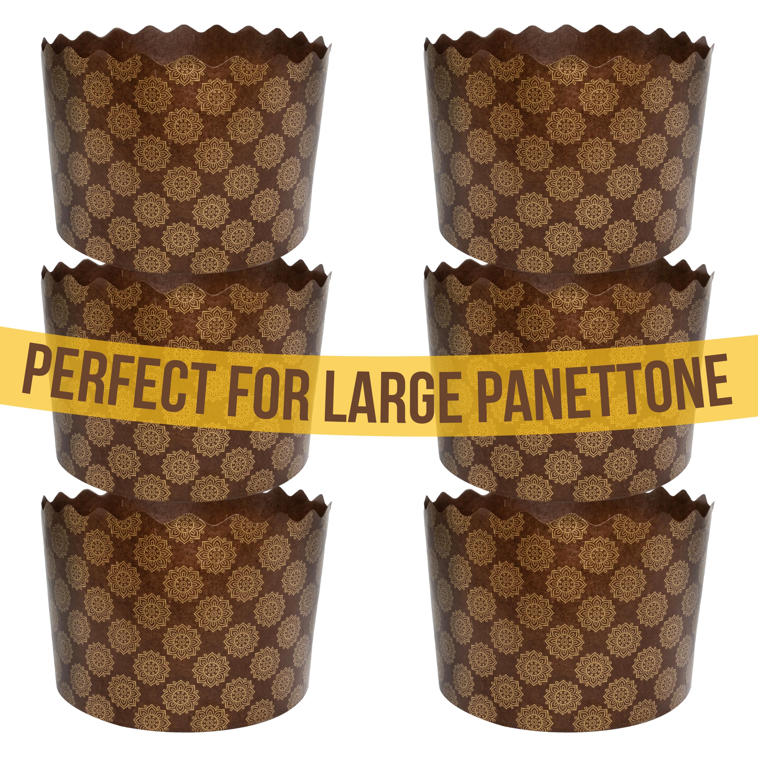 Amazon.com: 15 oz Panettone Paper Mold Standard | 12 Pack | Brown Round ...
