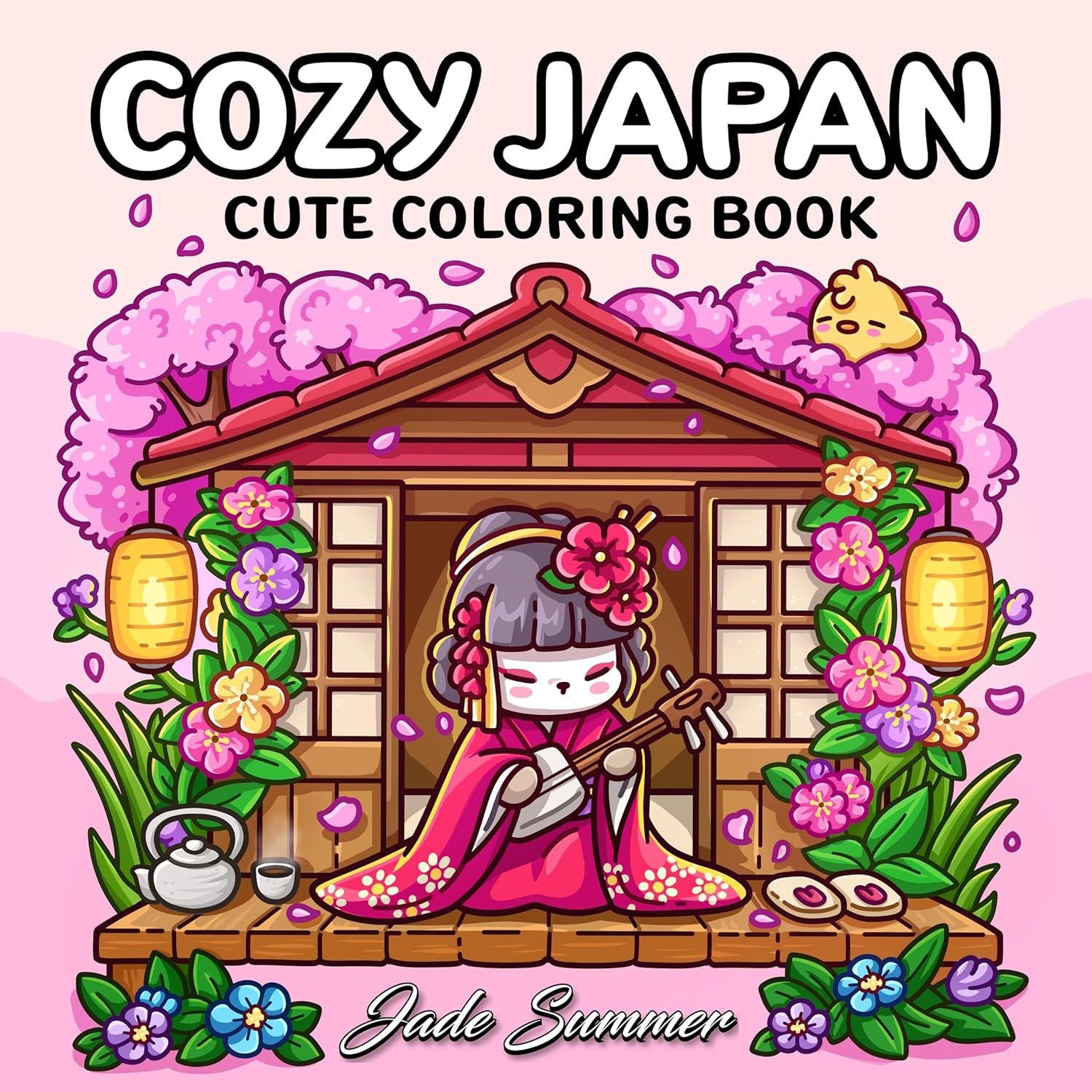 Cozy Japan: Cute Coloring Book for Adults and Teens with Charming Characters and Delightful ...