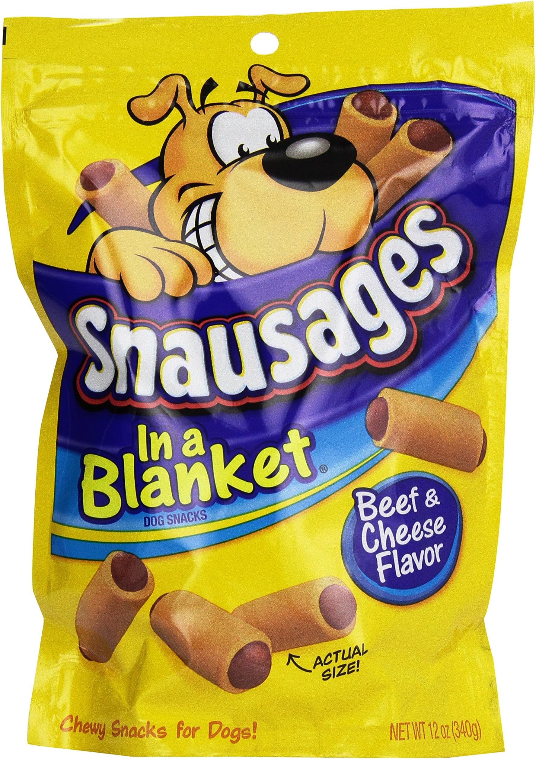 Amazon.com : Snausages in a Blanket Dog Snacks Beef & Cheese Flavor ...