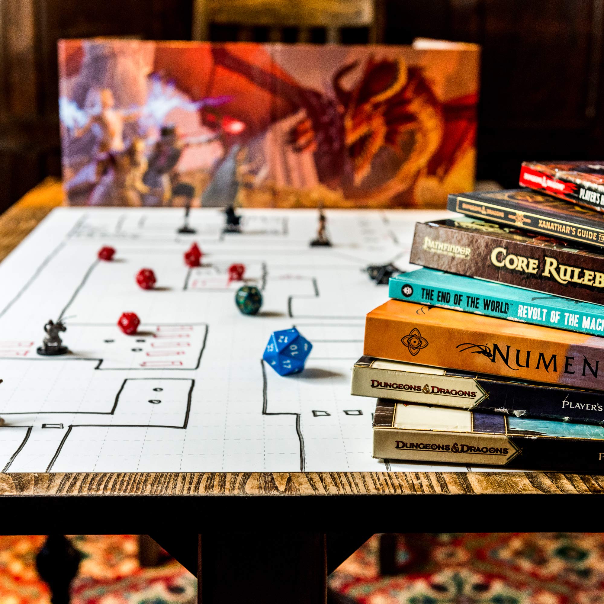 Buy Ergon Games - White 2 ft x 3 ft DND Mat, DND Battle Mat, Battle ...