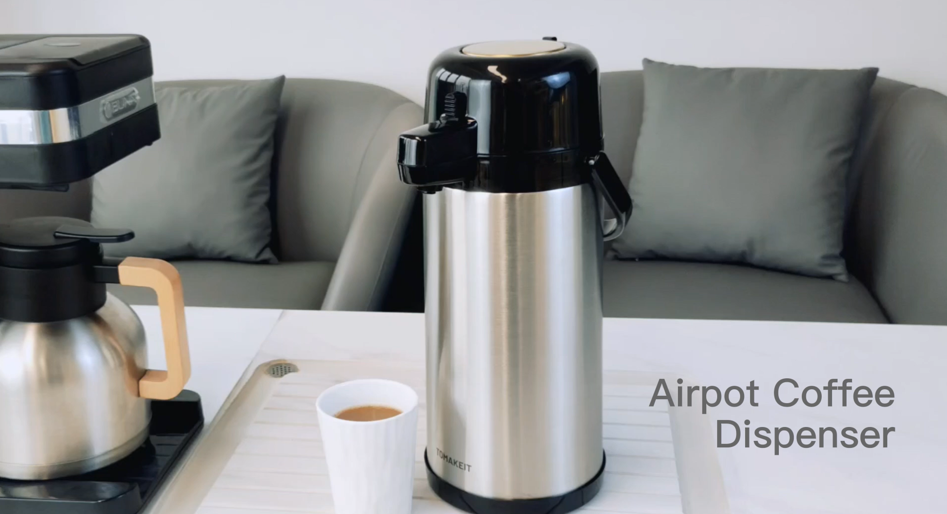 Watch Airpot Coffee Carafe TOMAKEIT 3L﹙102 Oz﹚ Dispenser Insulated on ...