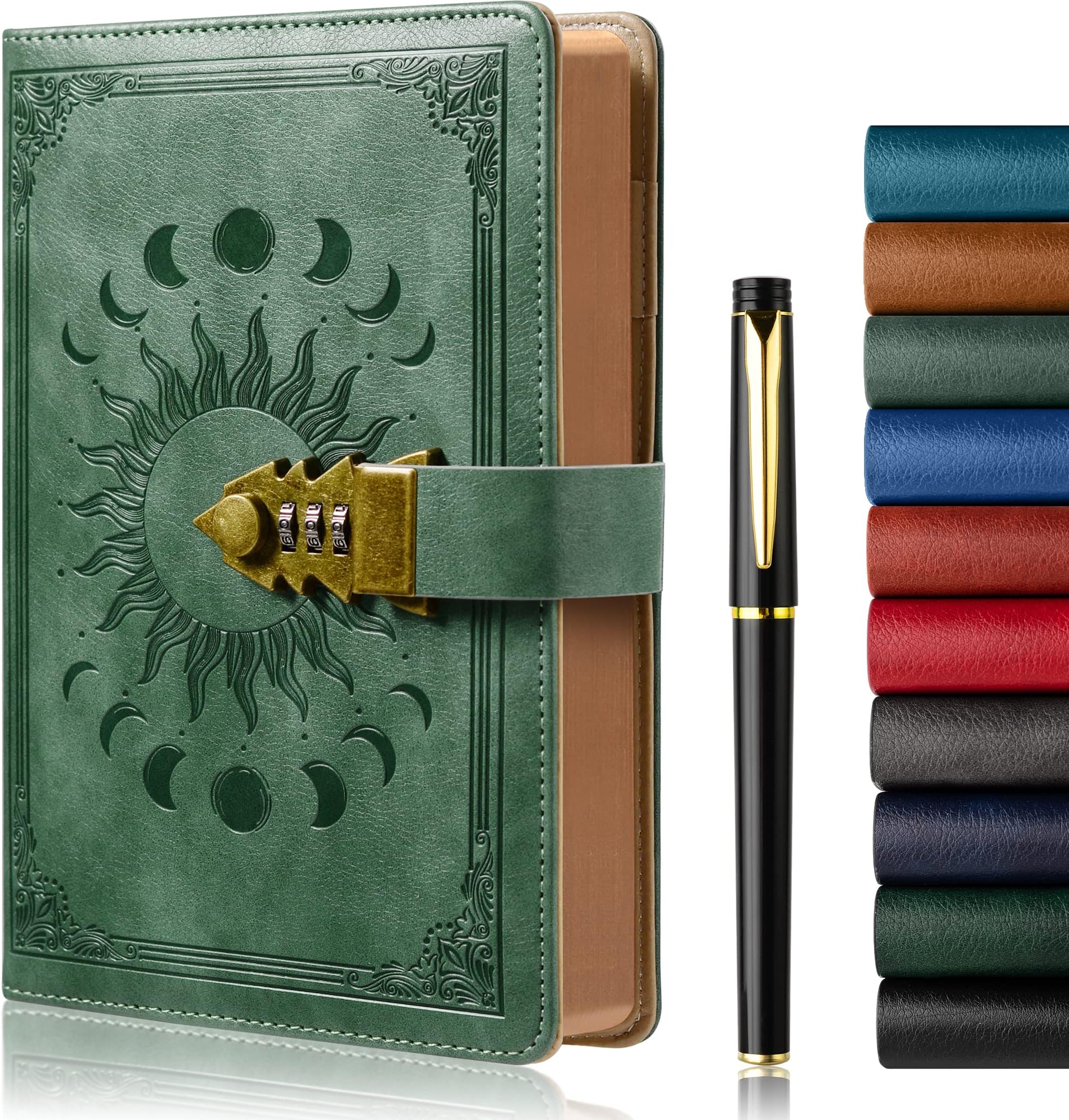 Amazon.com : AtoZ Create Lock Diary with Keys for Girls Leather Cover ...