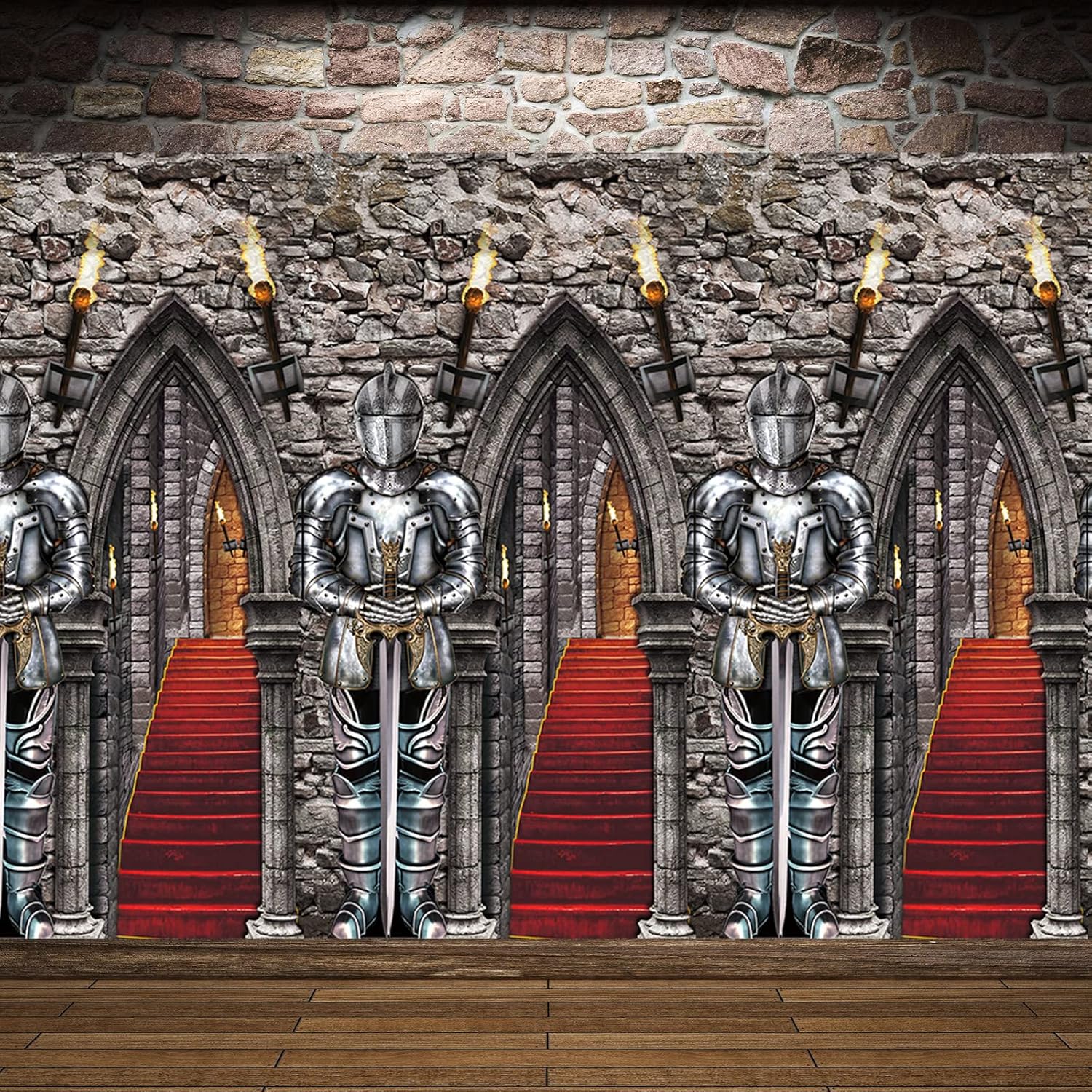 Buy Medieval Knight Party Photography Background Medieval Theme Plastic ...