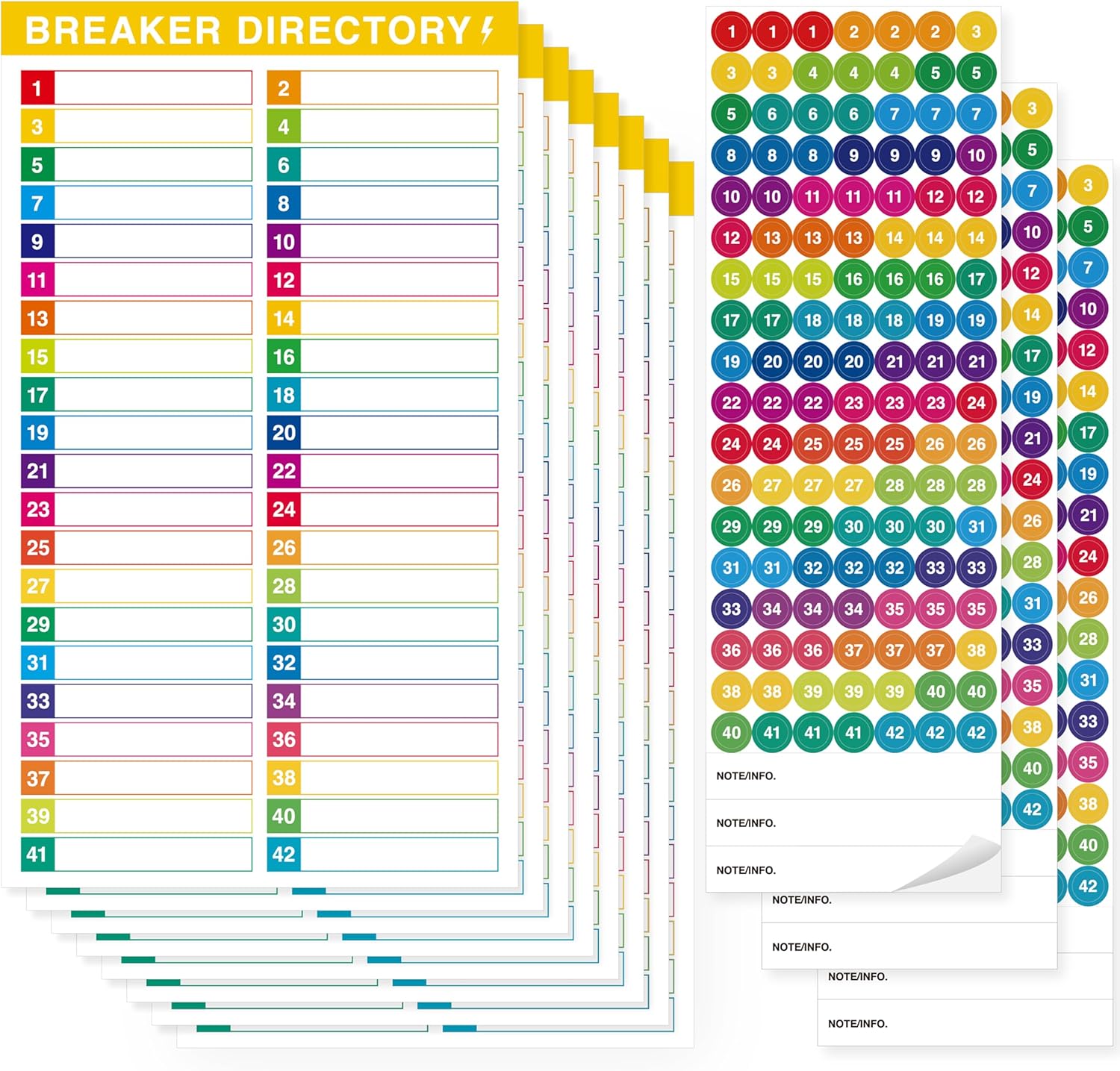 Amazon.com : 10 Sheets Breaker Panel Labels & 3 Number Stickers ...