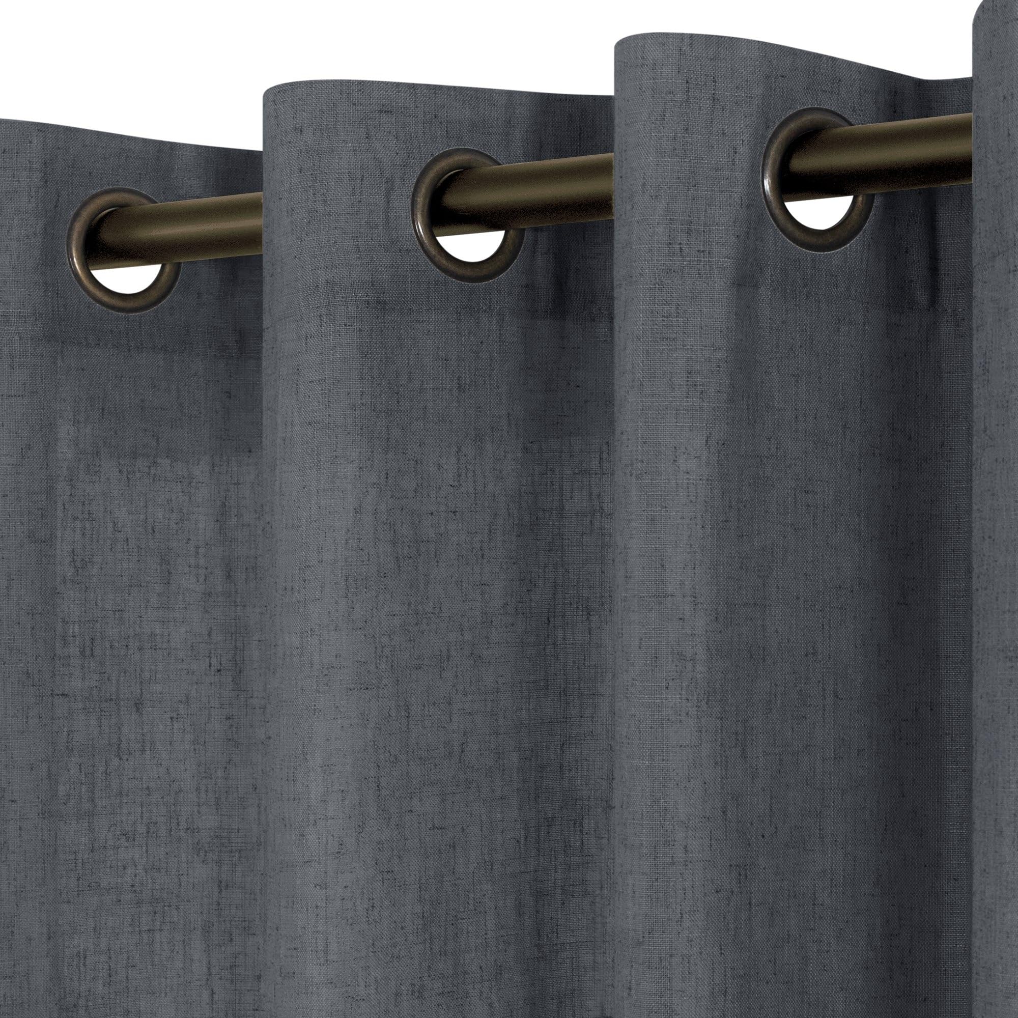 Cortinas De Color Gris Carbón Cortinas Color Carbon Gris Para