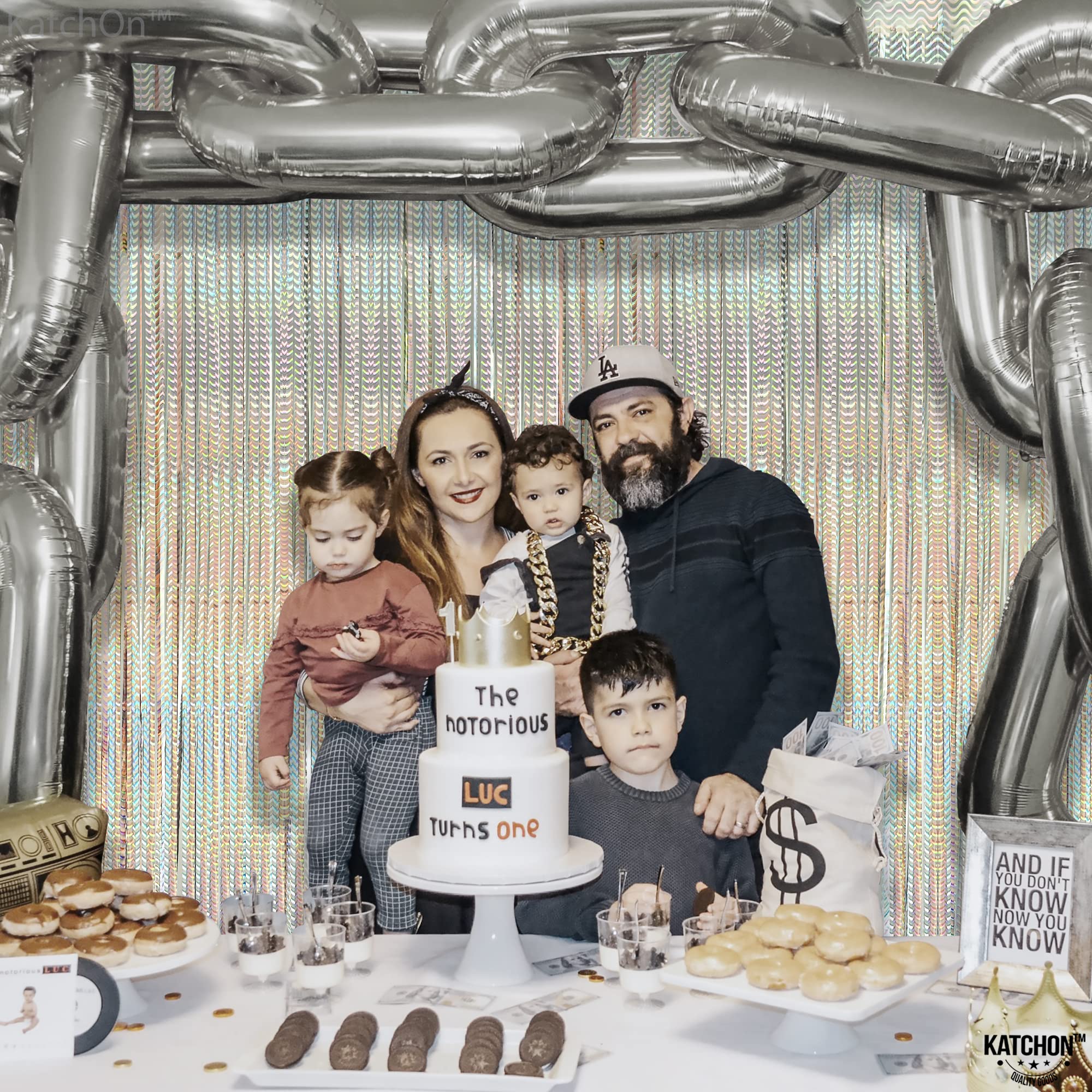 Snapklik.com : XtraLarge Laser Stripe Silver Backdrop - 32x8 Feet, Pack ...