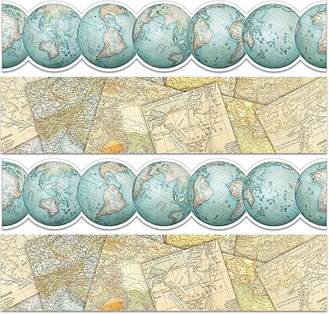 Amazon.com : Travel The Map Globes Bulletin Board Border Classroom ...