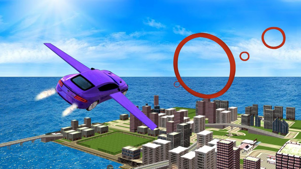 Extreme Flying Car Flight Pilot Simulator 3D: Futuristic Racing Driving ...