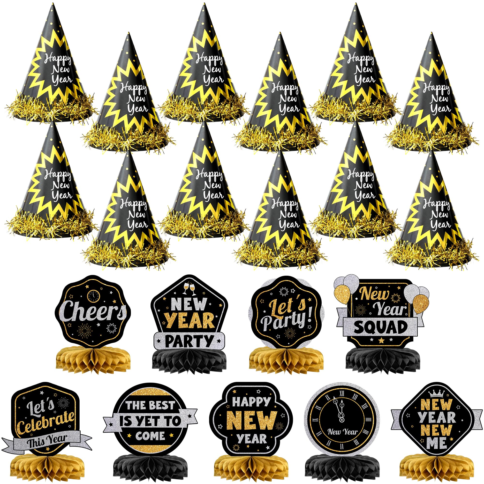 Amazon.com: KatchOn, Happy New Years Hats 2025 - Pack of 12 | Happy New ...