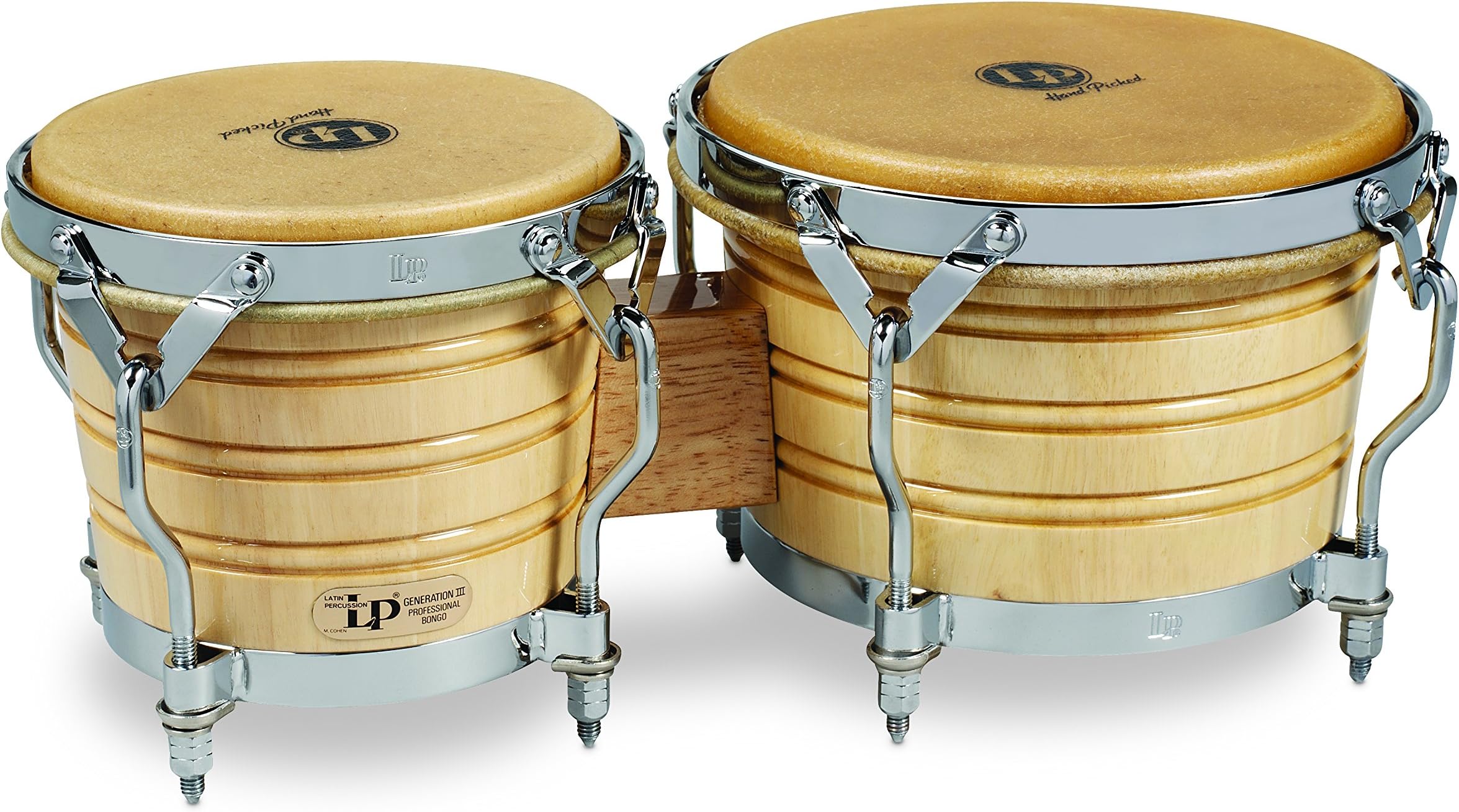 Amazon.com: Latin Percussion CP221-AW Traditional Wood Bongos - Natural ...