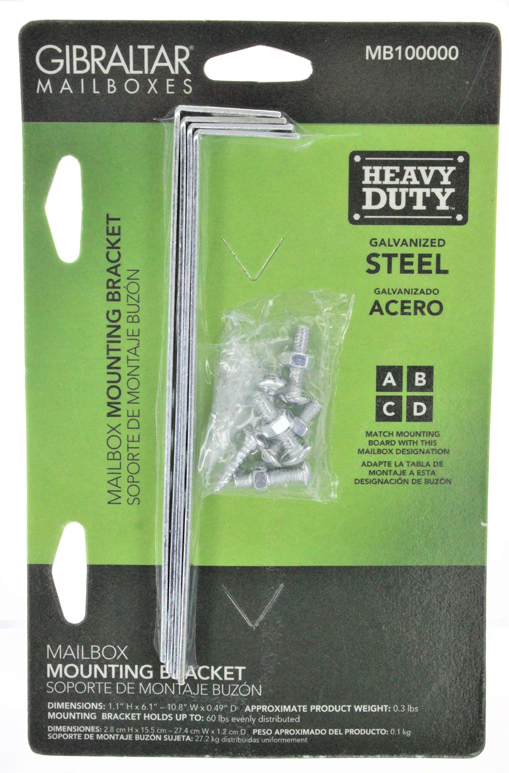 Amazon.com: Gibraltar Mailboxes Galvanized Steel, Mailbox Mounting ...