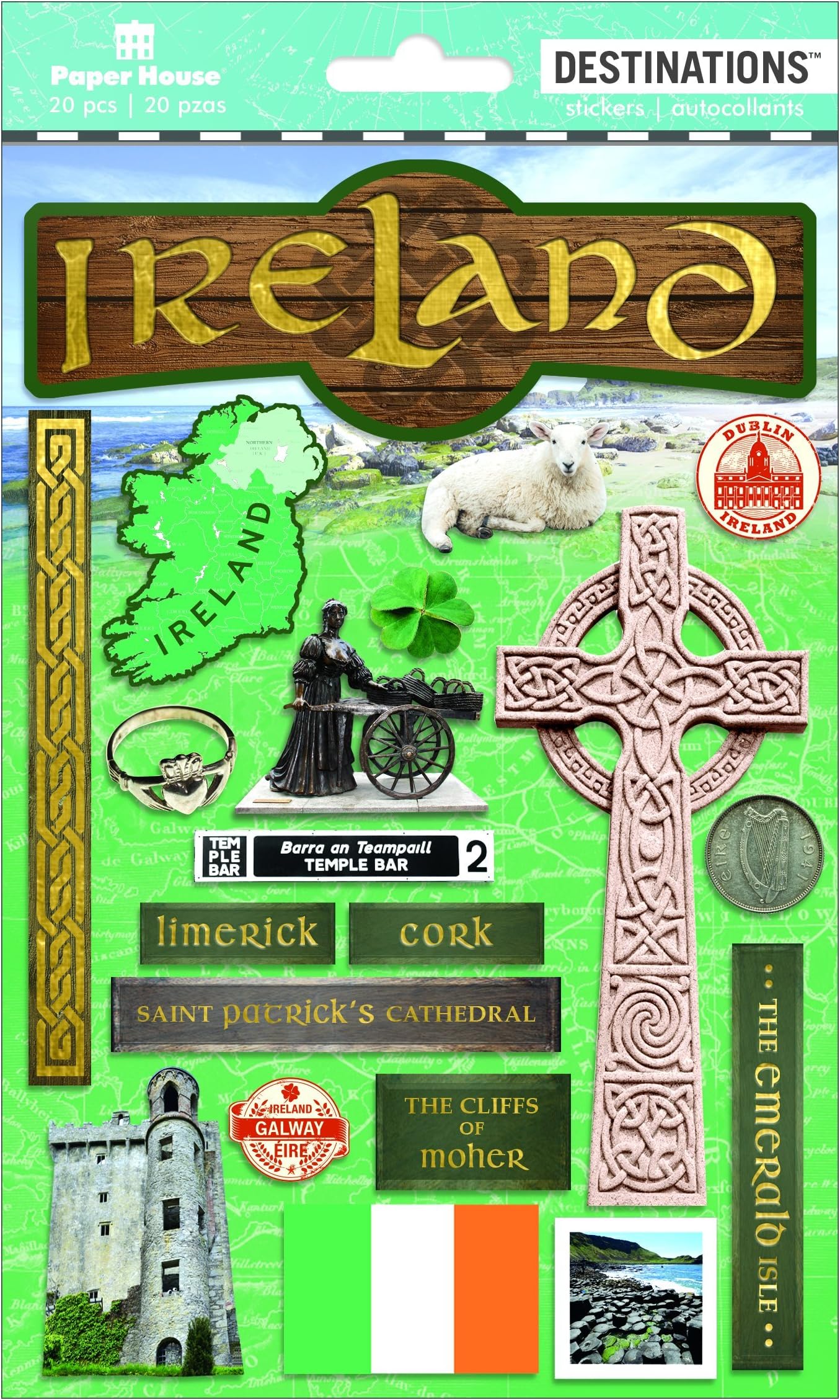 Amazon.com: Ireland Irish Flag Map Vinyl Sticker Decal Laptop Car ...