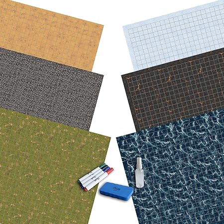 Path Gaming Double Sided Battle Grid Game Mat 36 X 24 Inches - 3 Mats ...