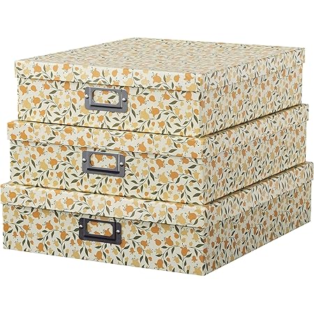 Amazon.com: SLPR Decorative Cardboard Storage Boxes With Lids for Home ...