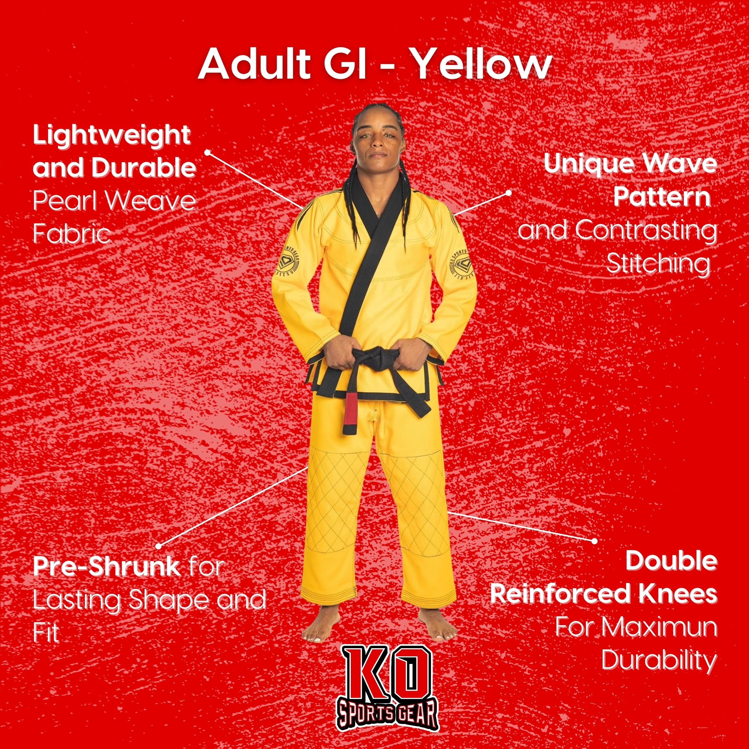 Snapklik.com : KO Sports Gear Adult Gi Uniform Set, BJJ Jiu Jitsu Gi ...