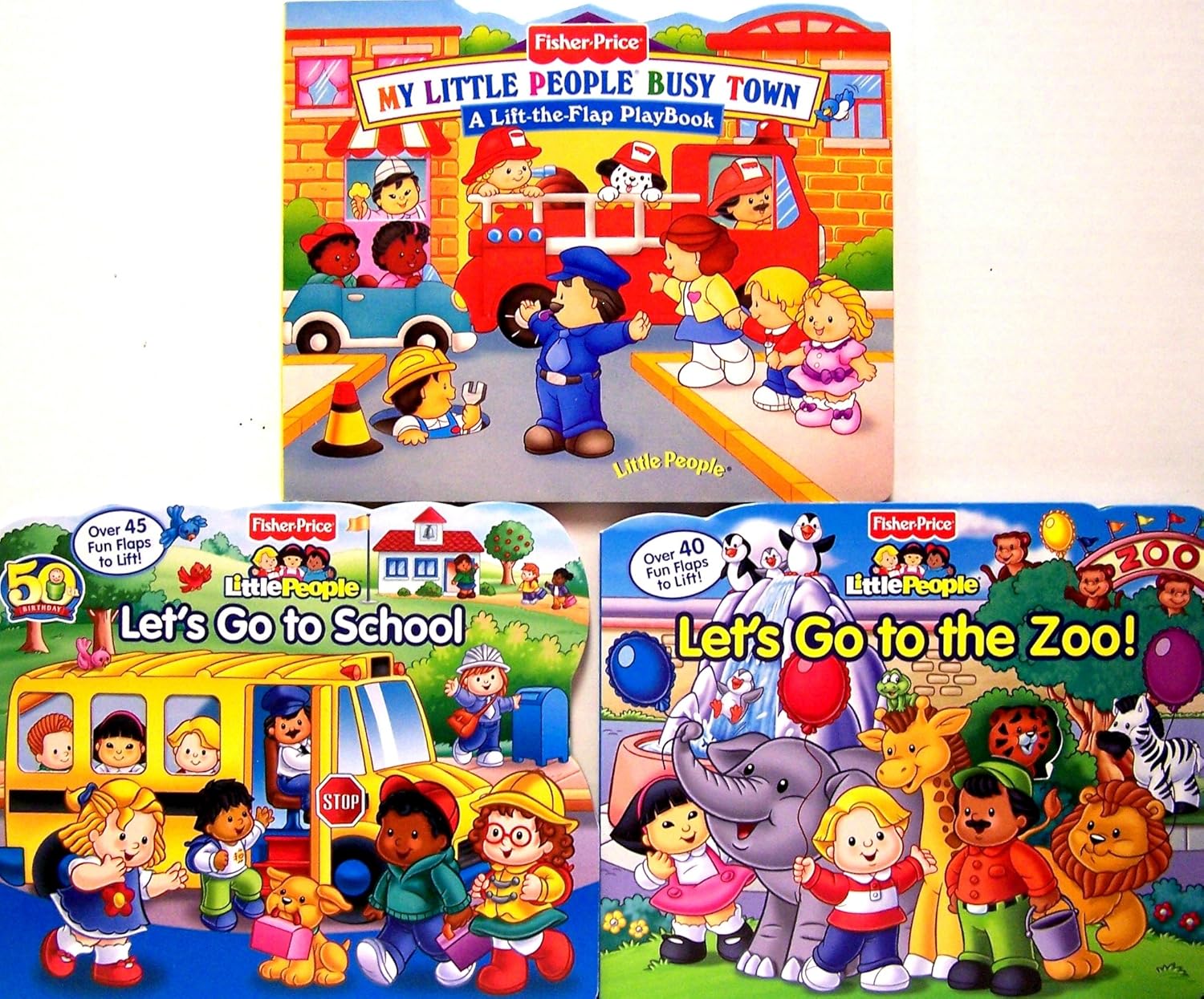 Little People Lift the Flap 3 Pack (My Little People Town, Let's Go To ...