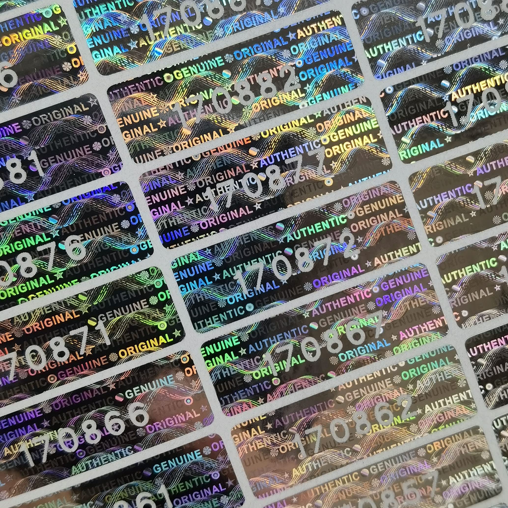 Buy 1.18x0.39 inch Silver High Security Tamper Evident Seal Warranty ...