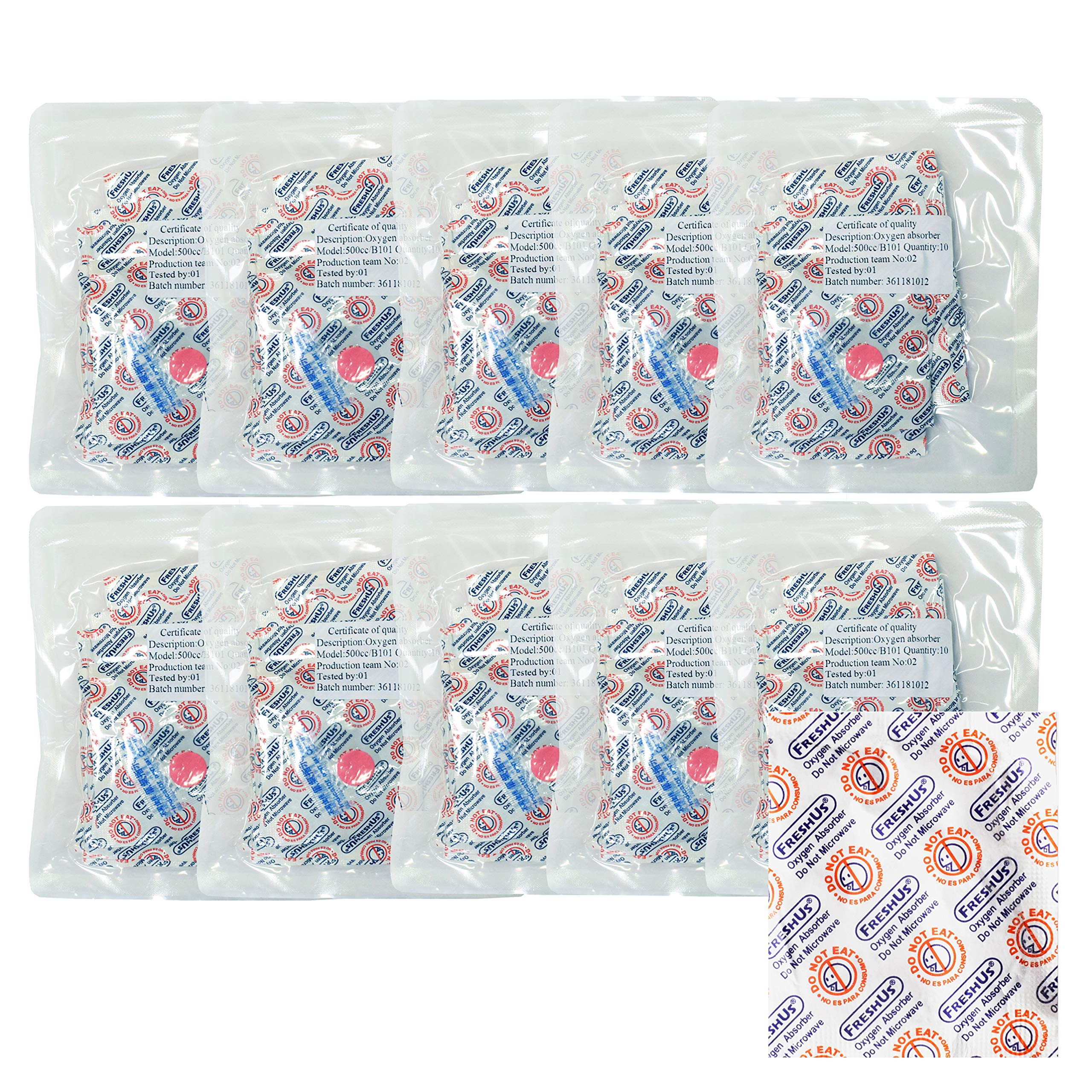 Buy FreshUs 500cc Oxygen Absorber 10 Indiviual Packs Of 10 Packets 
