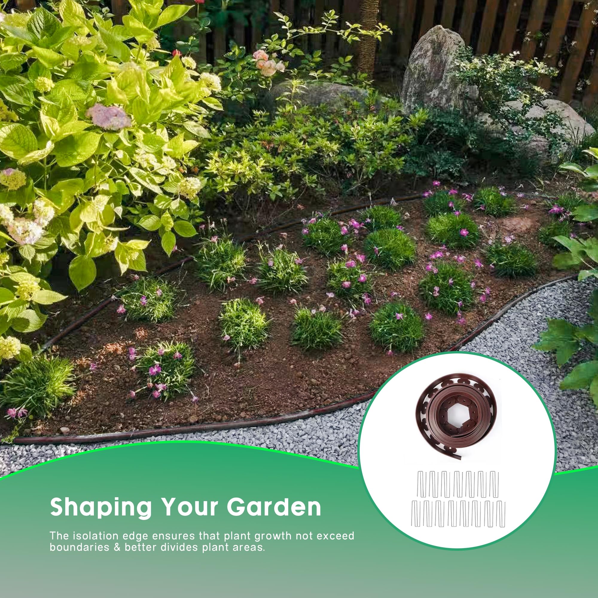 Snapklik.com : Yoebor 4 Inch Tall No Dig Landscape Edging Border 33ft ...