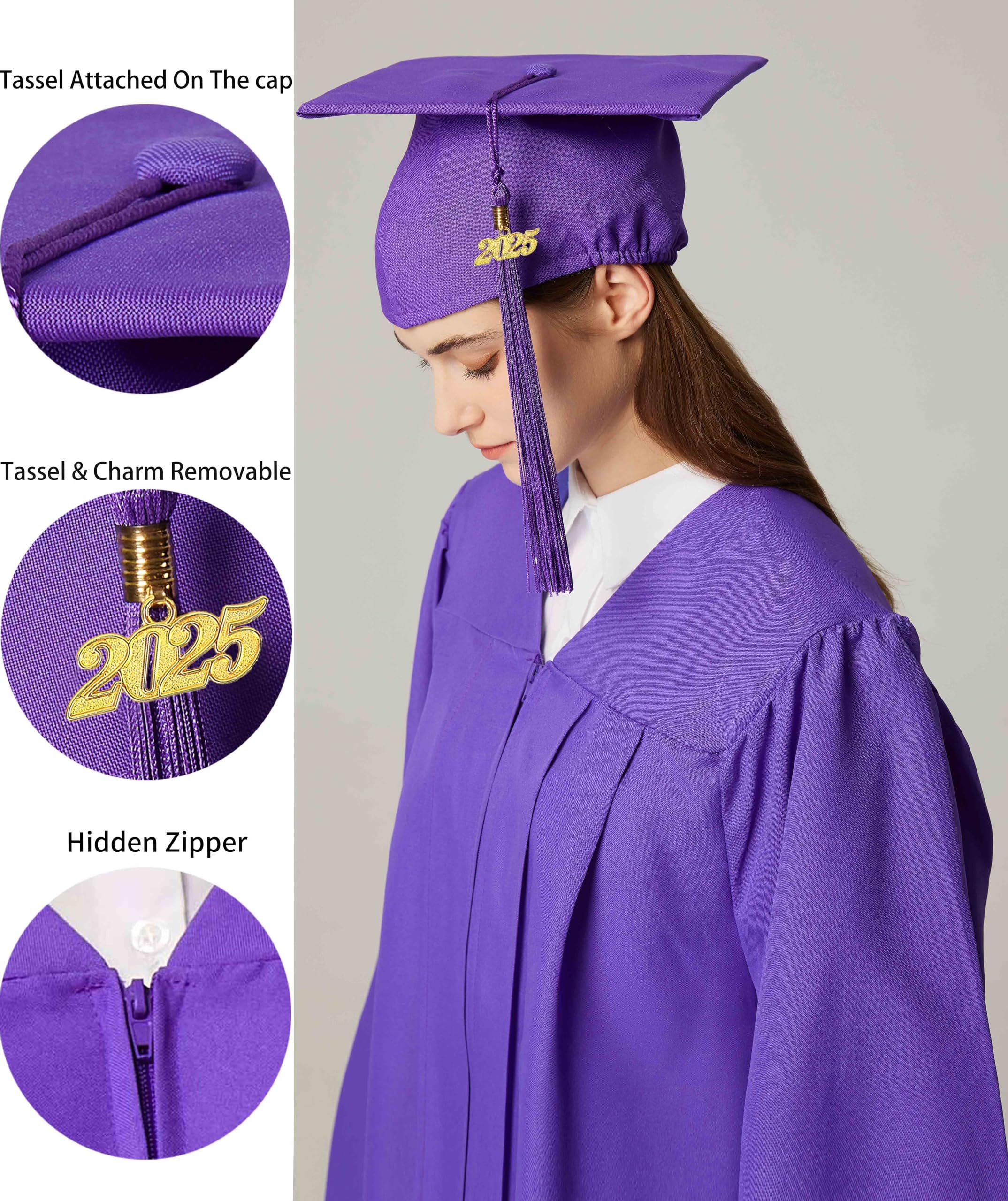 Snapklik.com : MyGradDay Unisex Matte Graduation Cap And Gown 2025 ...