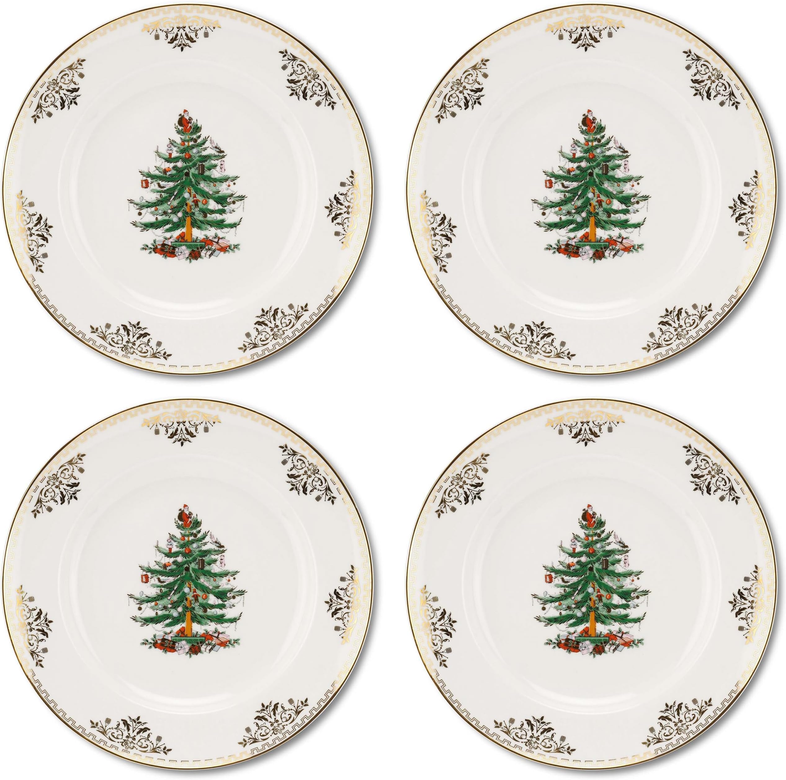 Amazon.com: Spode Christmas Tree Melamine Dinner Plate (Set of 4) - 11 ...