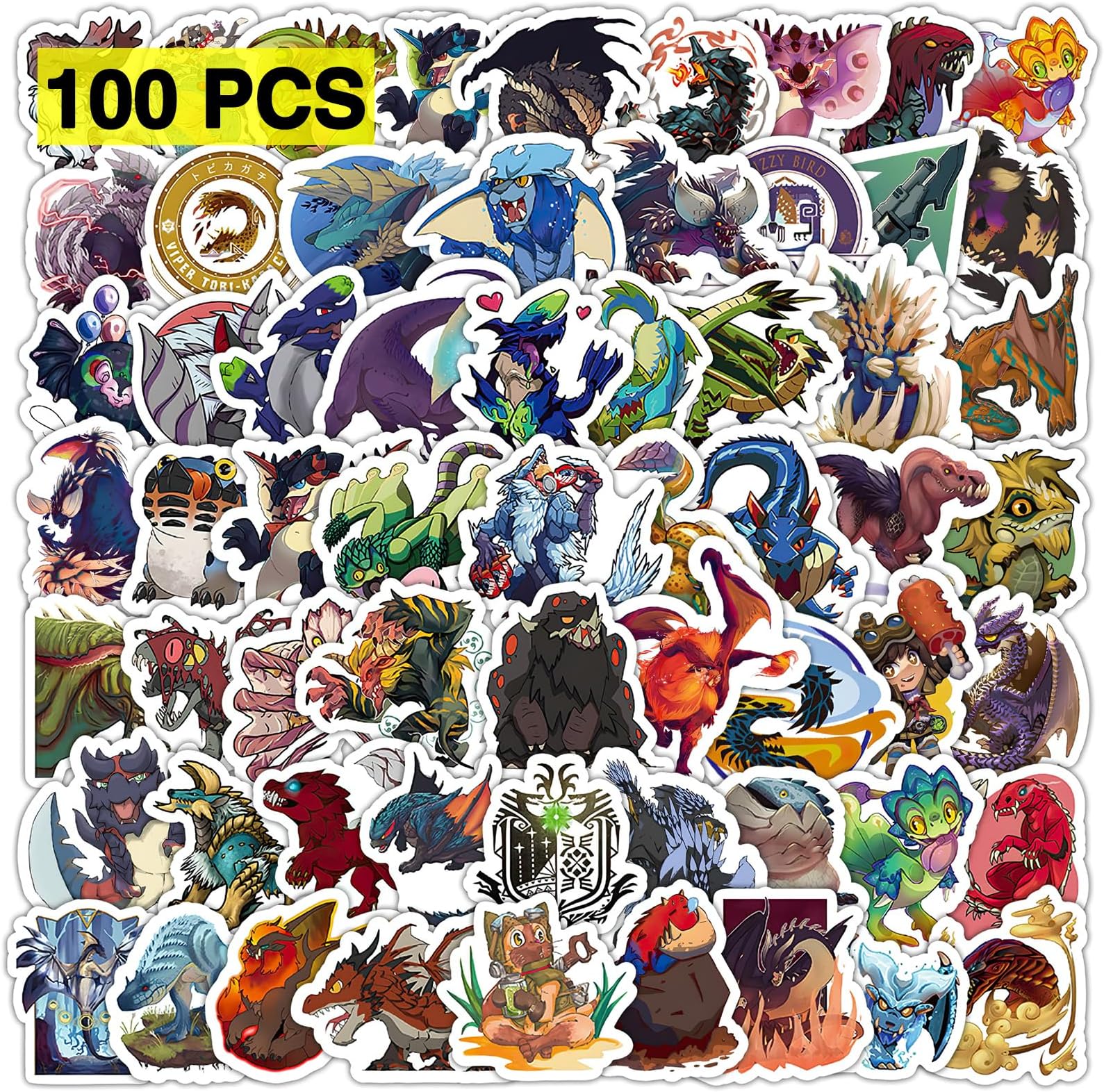 Amazon.com: decal Pack of 2 3inch Stickers - Gaming World Blue Monster ...