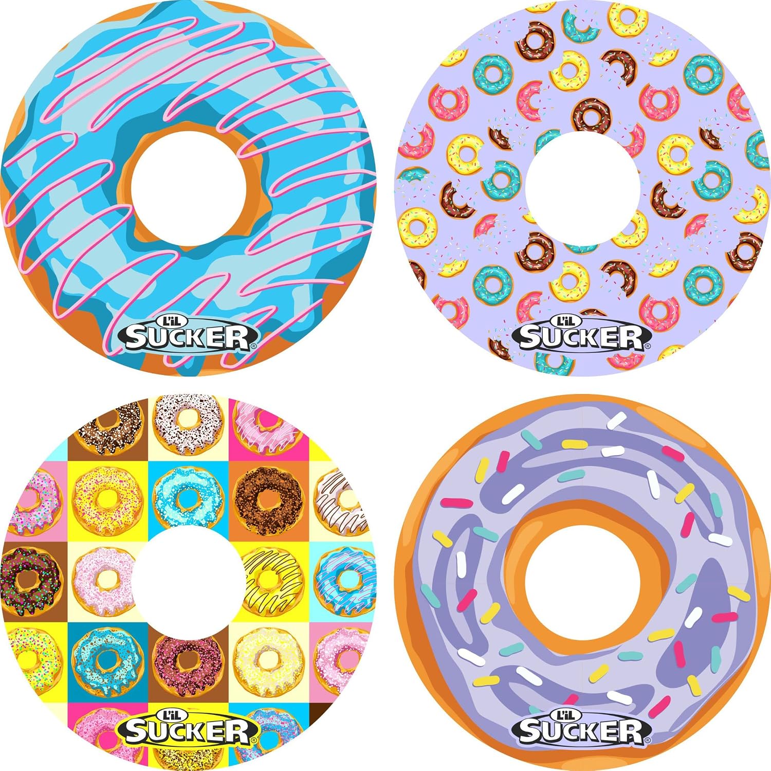 Amazon.com: Lil Sucker Donut Suction Rings | Suction Cup Holder Anti ...