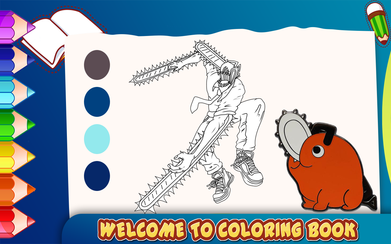 Coloring Chainsaw Man Game Pages - App on the Amazon Appstore