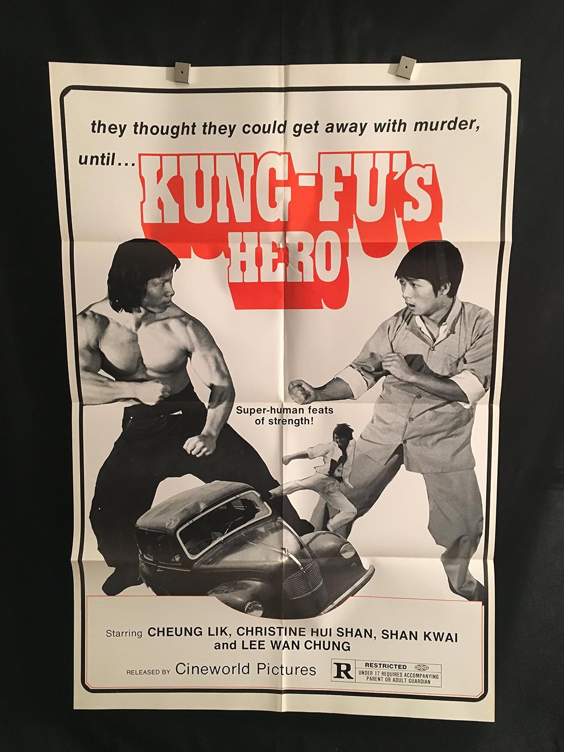 Kung Fu's Hero 1973 Original Vintage One Sheet Movie Poster, Karate ...