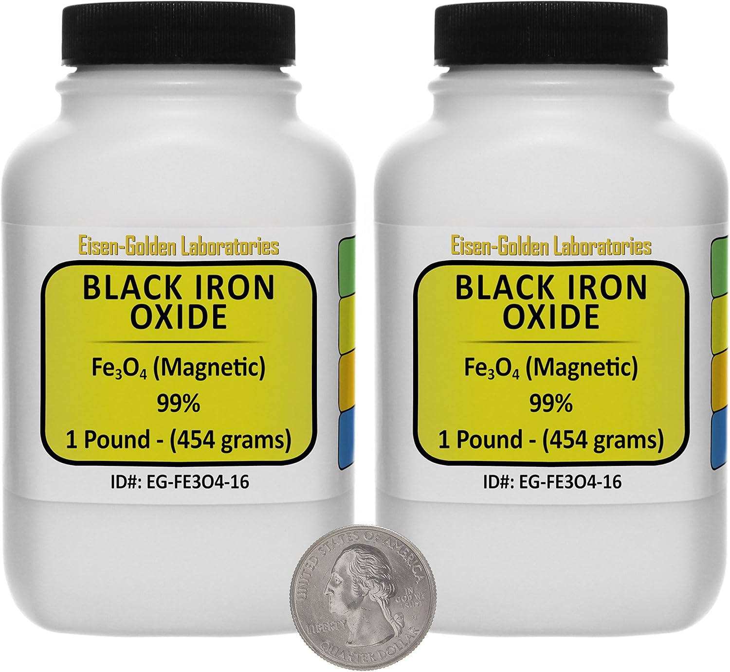 Amazon.com: Black Iron Oxide [Fe3O4] 99% ACS Grade Powder 2 Lb in Two ...