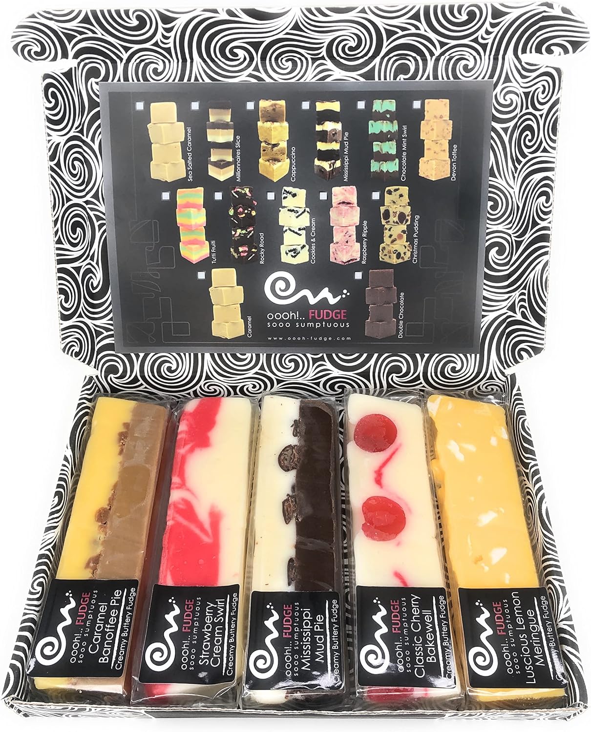 Oooh!..FUDGE Luxury Gourmet Fudge Selection Hamper (Pack of 5 Bars ...