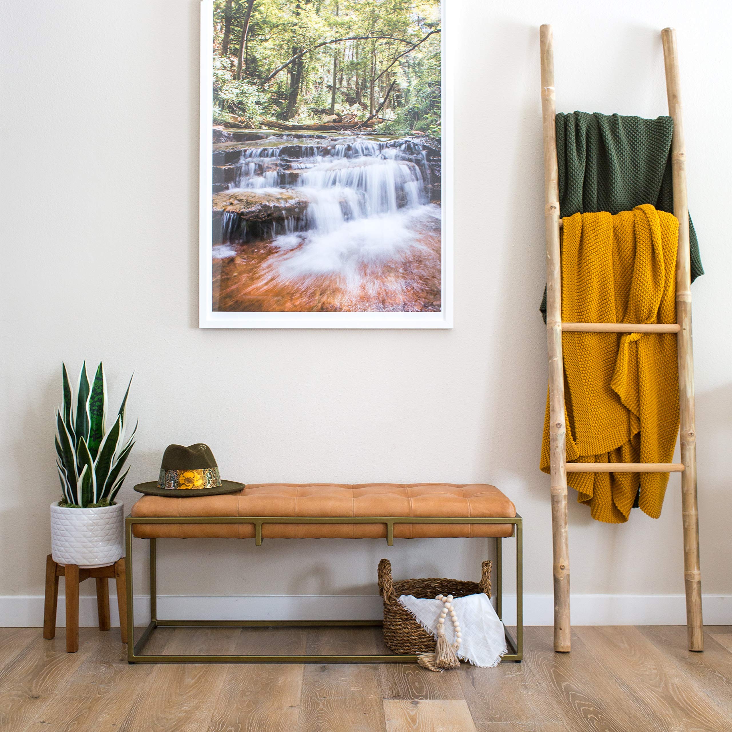 Edgemod Curio Bench in Carbon Saddle Tan