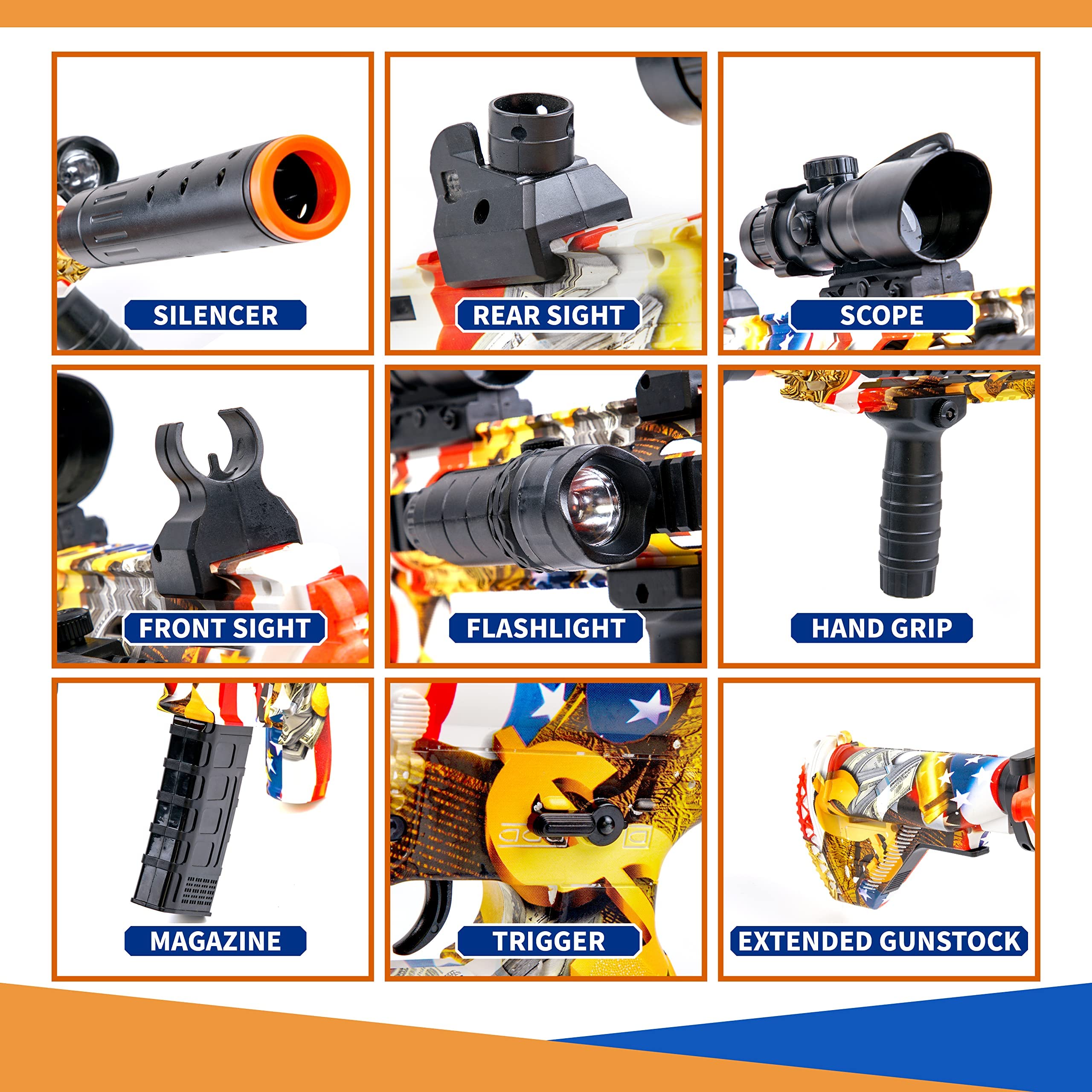 Gel Snipers Gel Blaster Electric Toy Gun - Full Kit with 3000 Water ...