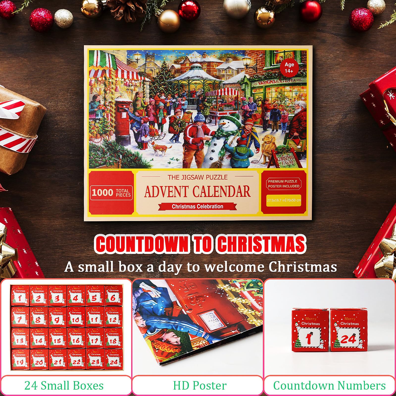 1000 Piece Jigsaw Puzzles Ktinnead Advent Calendar 2024 Christmas ...