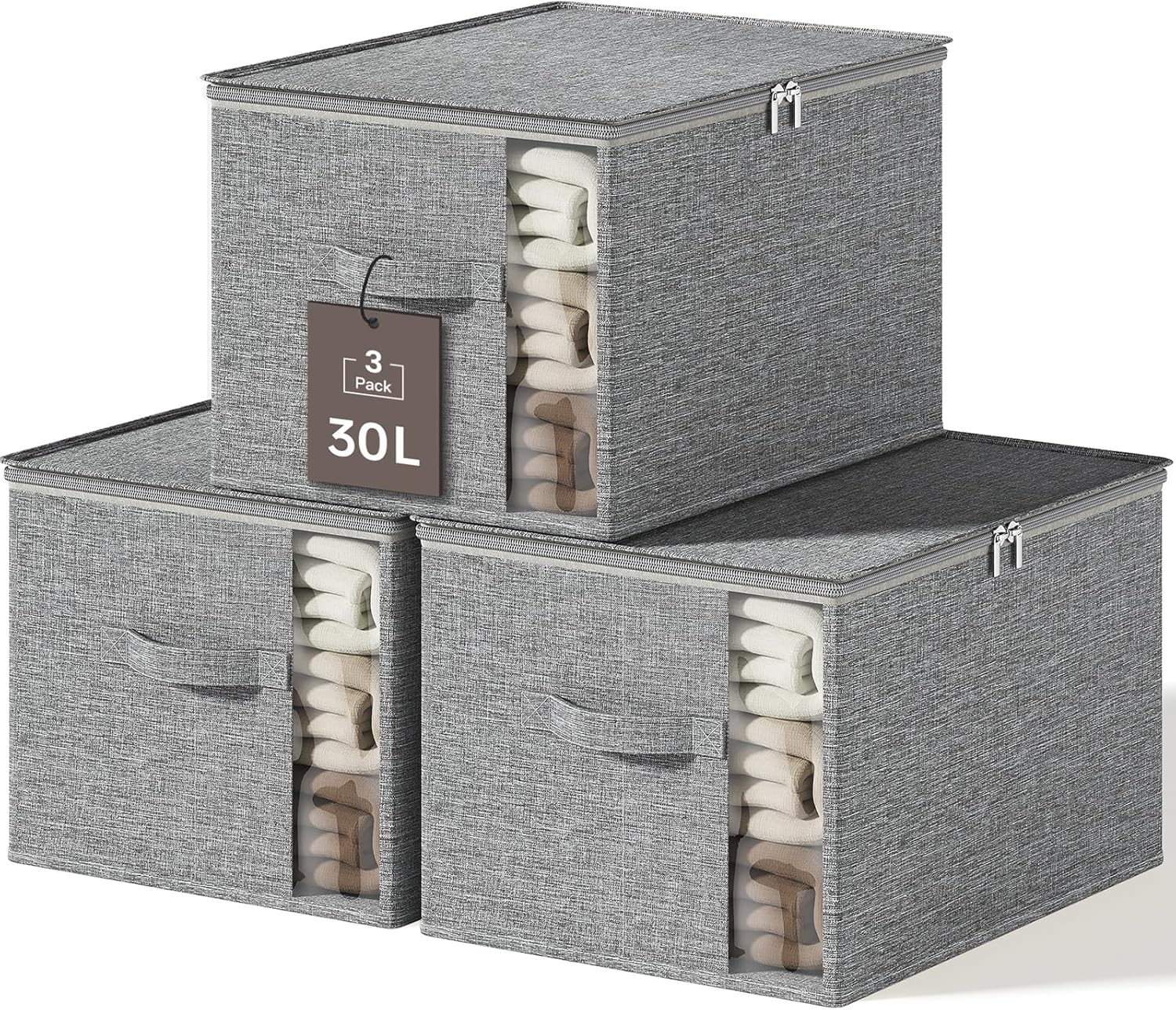 Amazon.com: KitHero Clothes Storage Bins with Sturdy Frames, Foldable ...