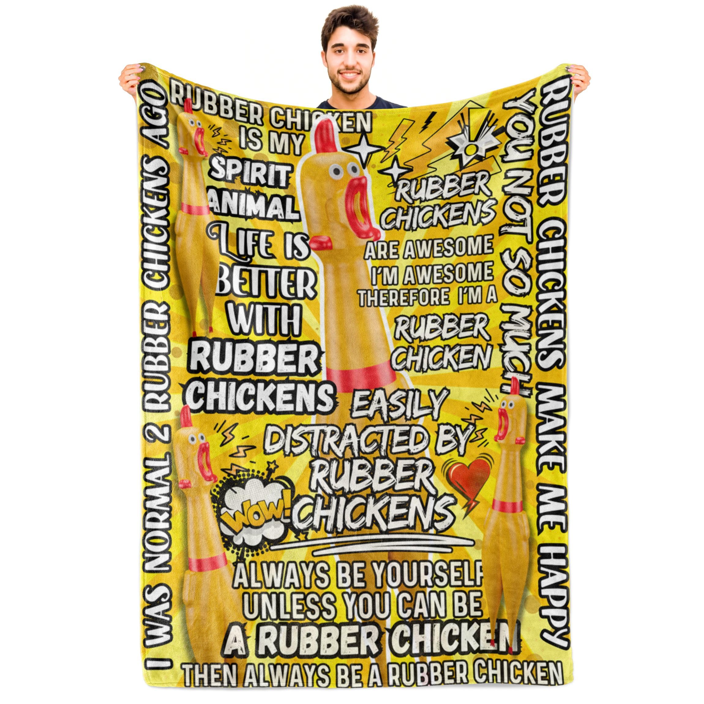 Amazon.com: Huglanket Rubber Chicken, Giant Rubber Chicken, Flannel ...
