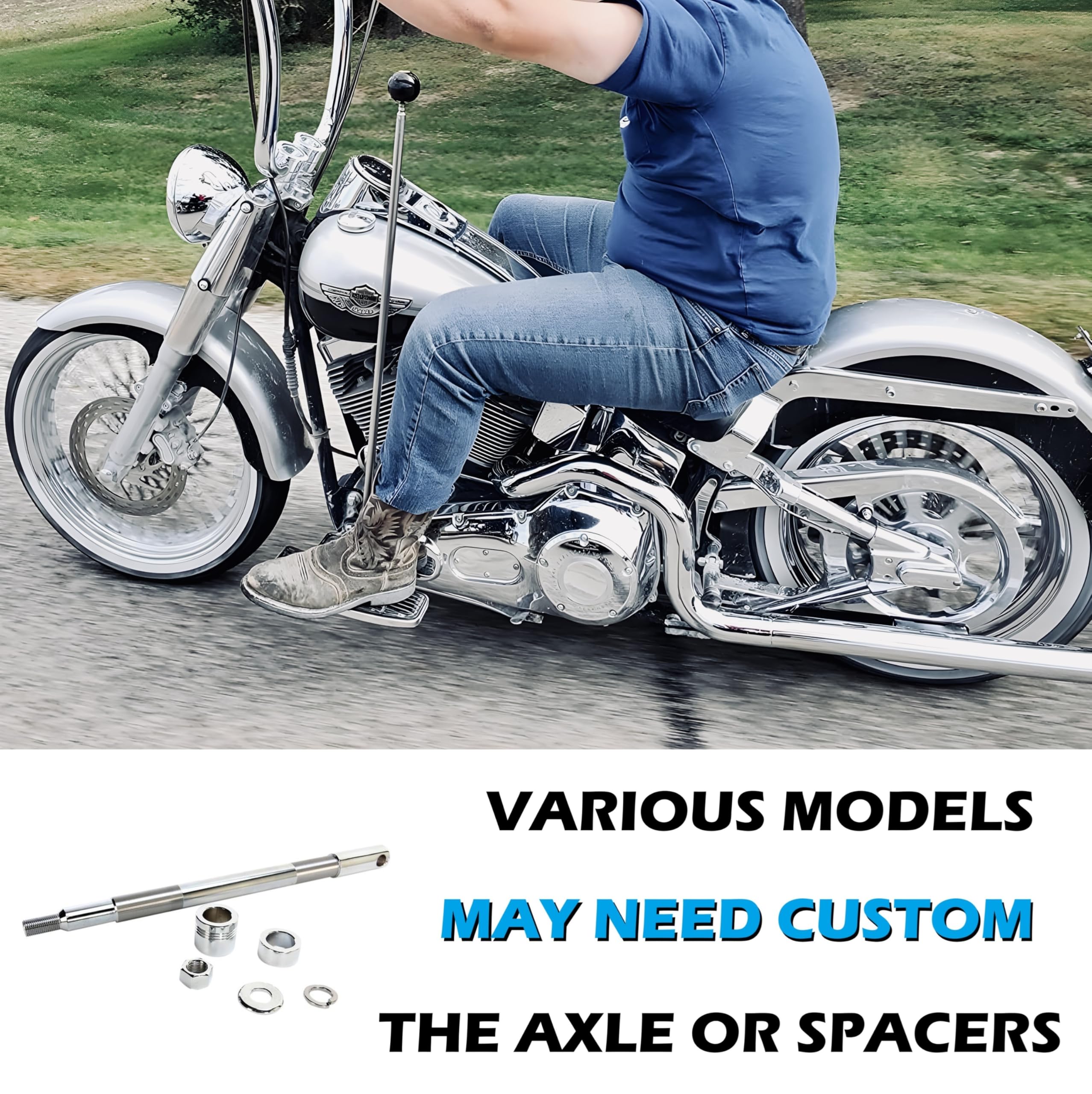 One Wheels 21X2.15 BLACKOUT FAT KING 48 SPOKE FRONT WHEEL FOR HARLEY ...