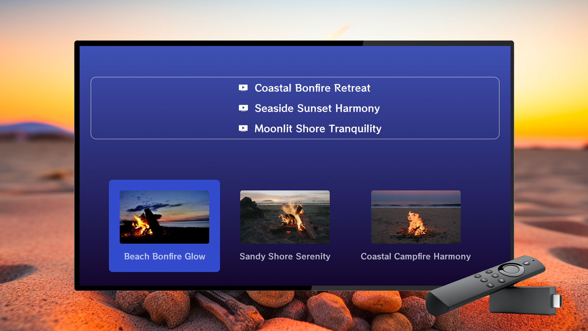 Sandy Beach Bonfire Glow - Turn Your Fire TV and Tablet into a Relaxing ...