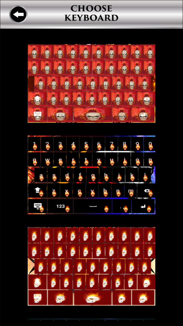 Flaming Skull Keyboards - App on Amazon Appstore