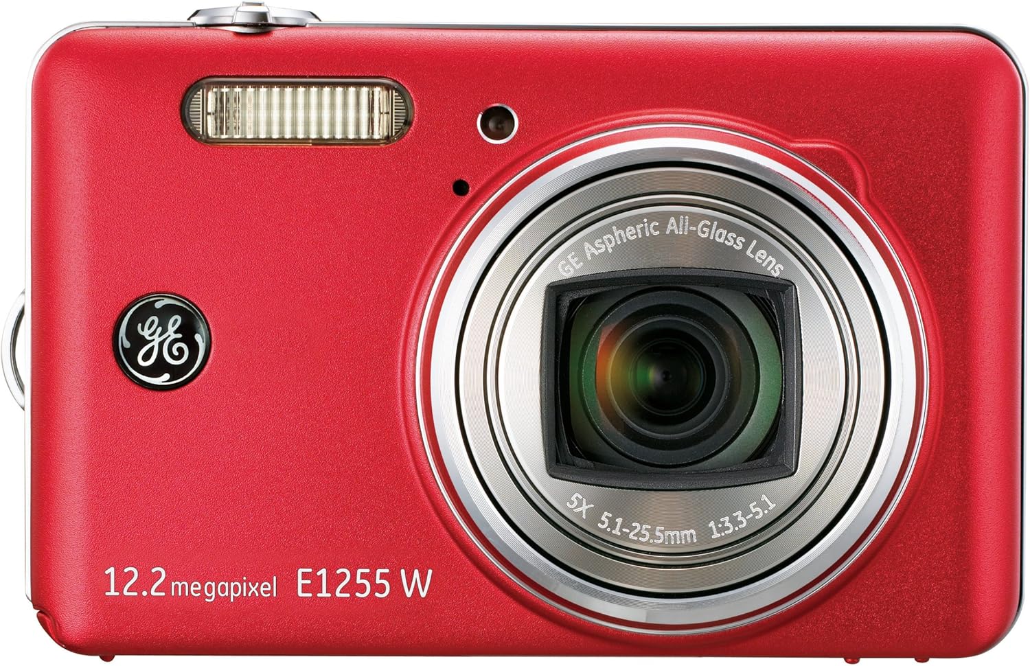 Amazon.com : GE 1255W-RD 12MP Digital Camera with 5X Optical Zoom and 3 ...