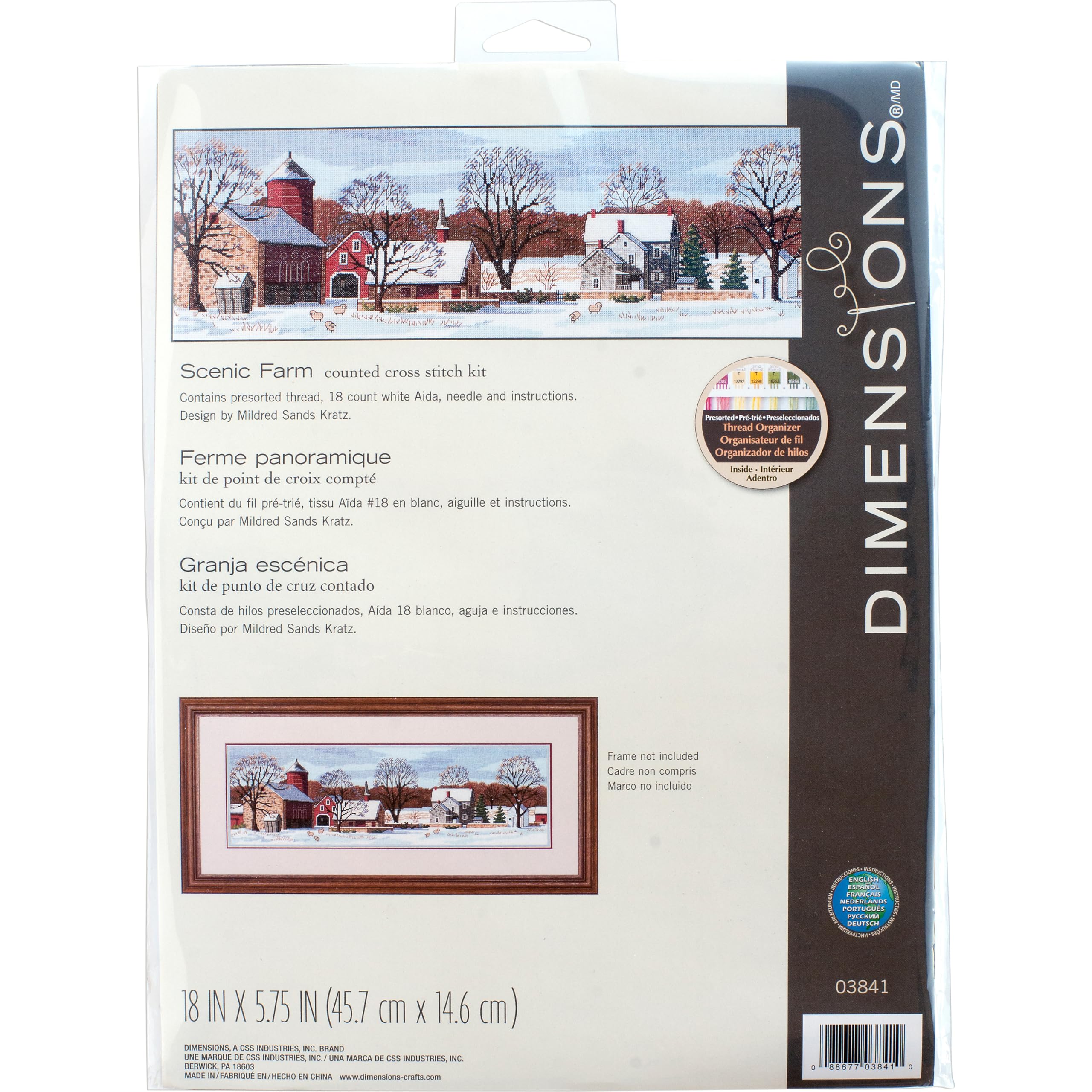 Simplicity Cross Stitch, Scenic Farm (18 Count), One Size : Amazon.co ...