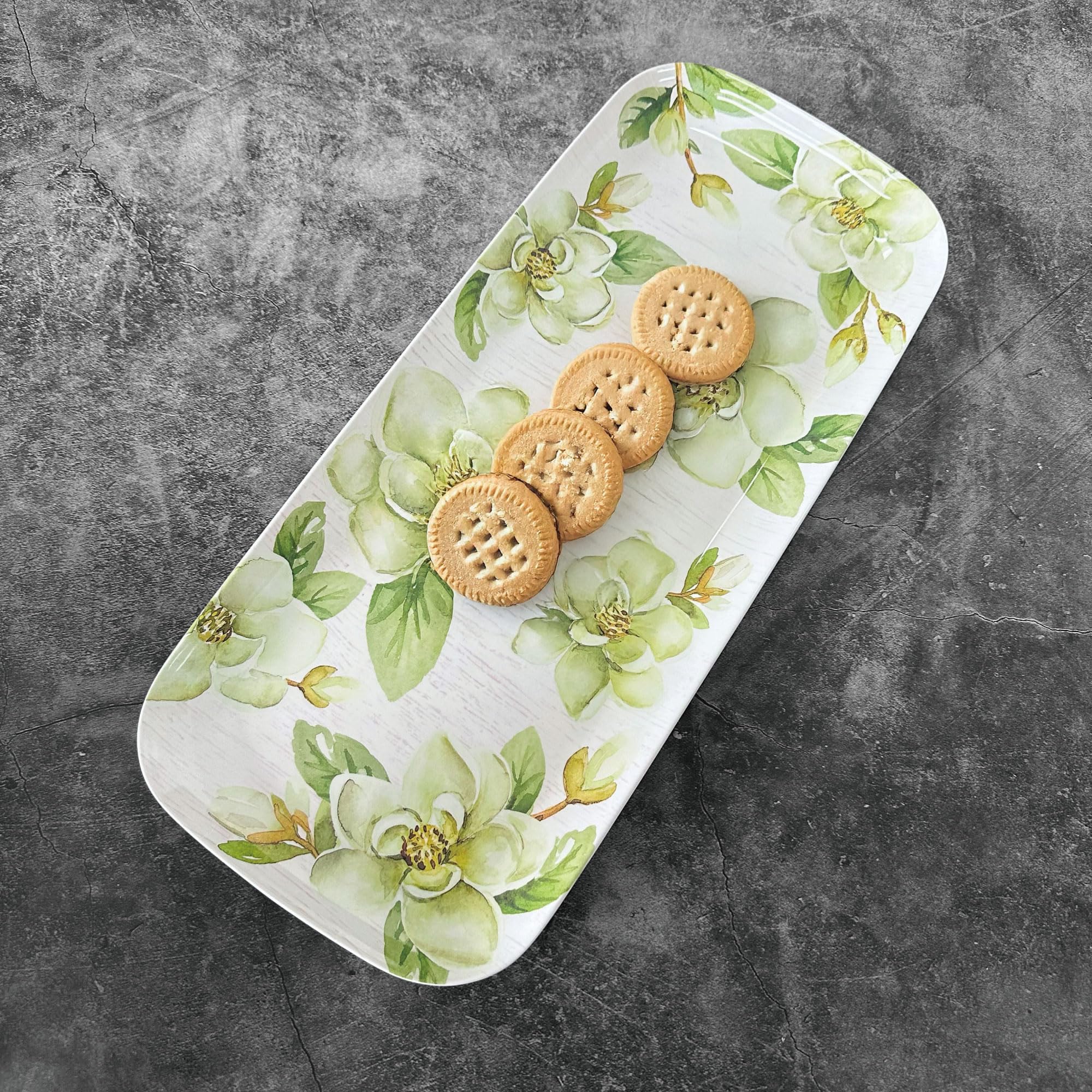 Snapklik.com : ware Magnolia Melamine Serving Tray, 15 X 6.5 Inch ...