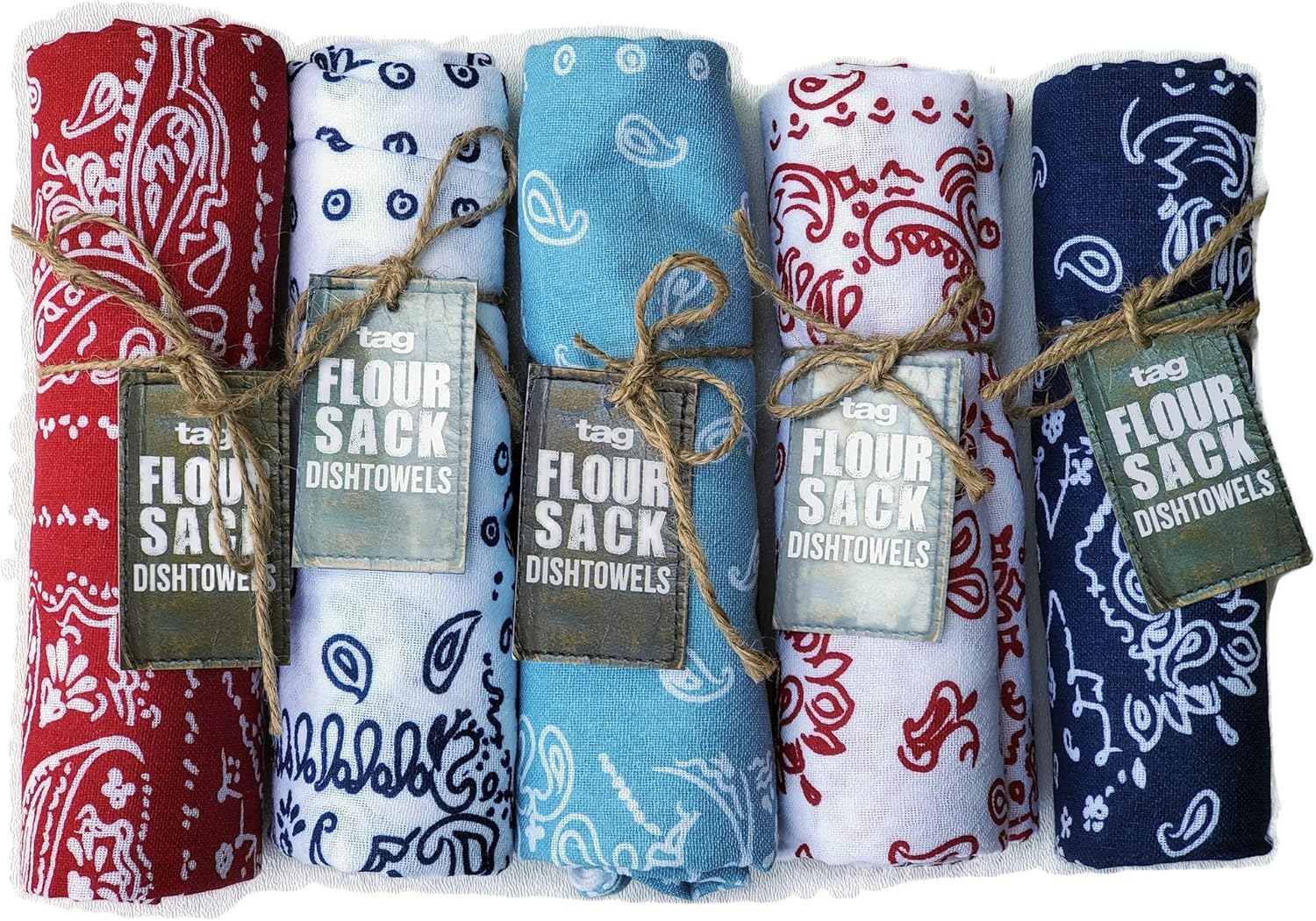 tag Vintage Inspired Red White and Blue Patriotic Paisley Print Bandana ...