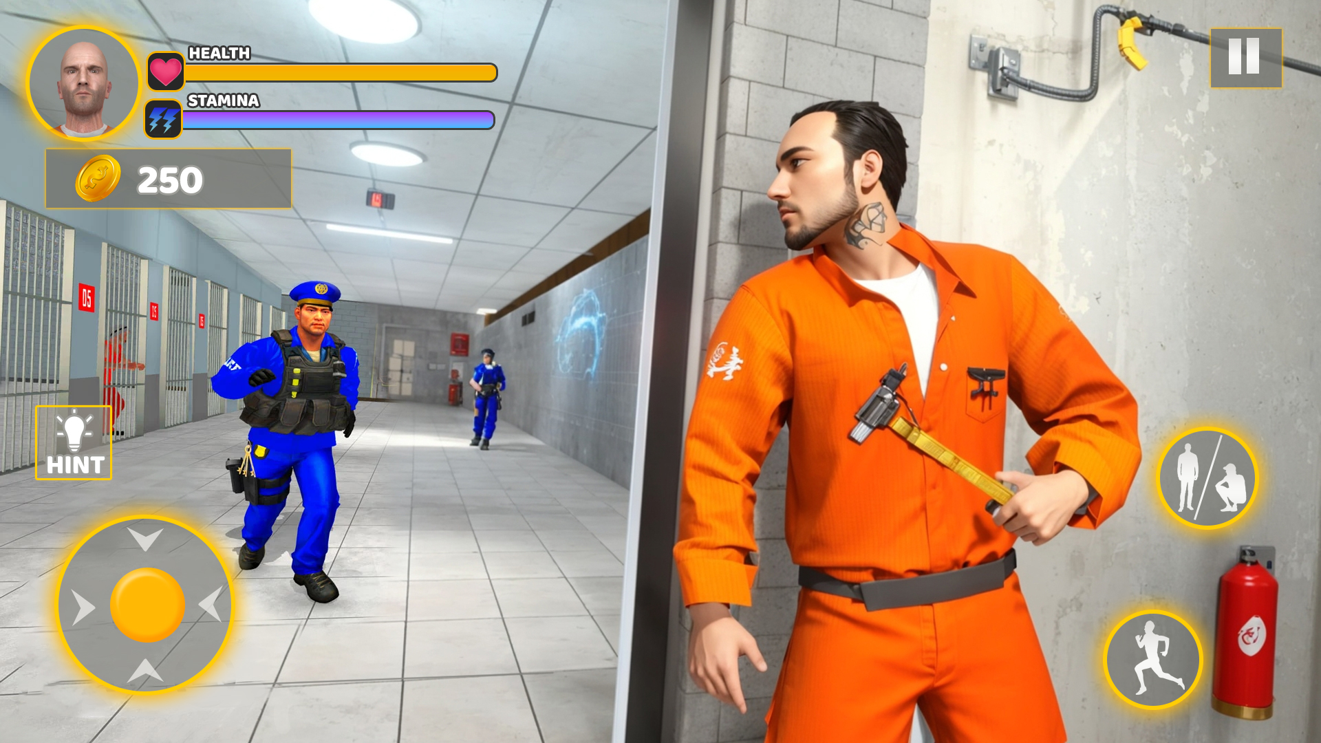 Catch Naughty Stickman Police Barry Prison Escape - Hiding Police Fun ...