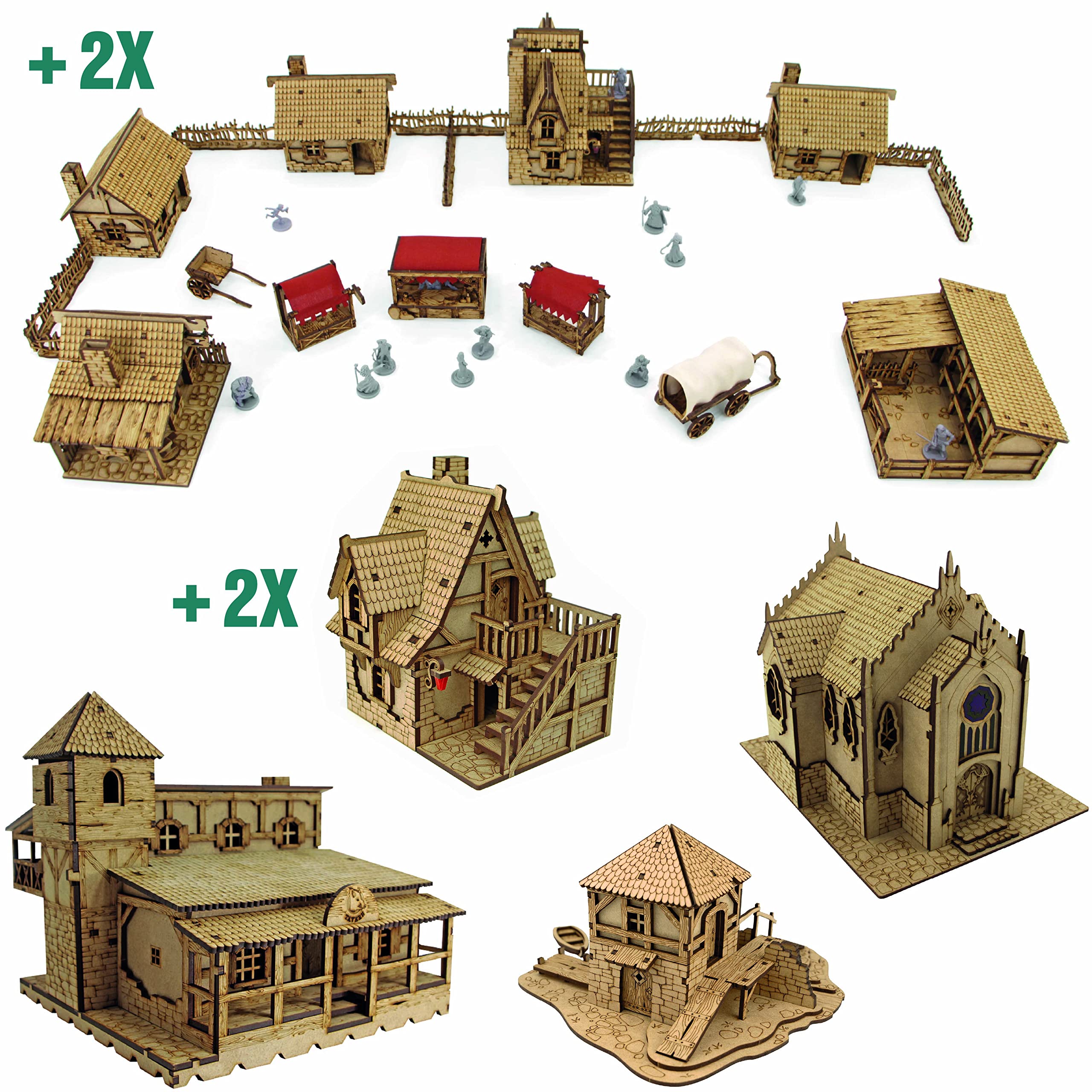 Amazon.com: Huge Town Fantasy Terrain Bundle for DND, TTRPGs and ...