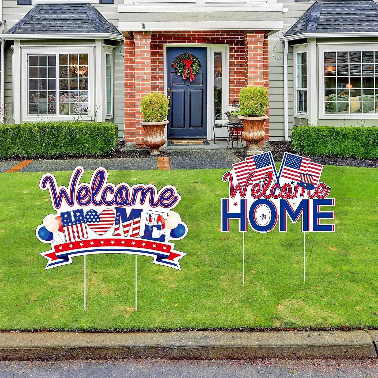 Amazon.com : Welcome Military Home Yard Sign with Stakes Outdoor ...