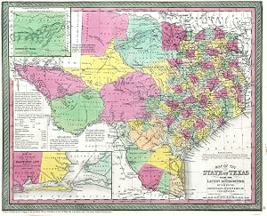 Amazon.com: MAPS OF THE PAST Historic State Map - Texas - Young 1850-28 ...
