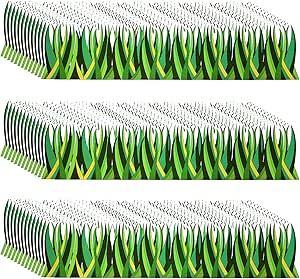 Zonon 60 Pieces Green Grass Border Bulletin Board Decorations Cutout ...