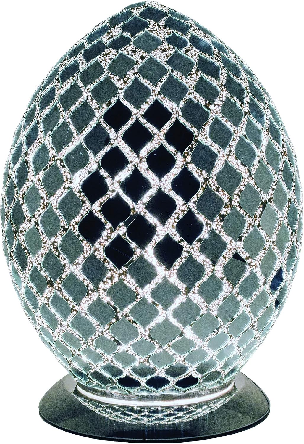 Febland Mirrored Tile Medium Mosaic Egg Lamp, Glass LM74CM : Amazon.co ...