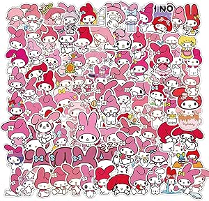 Acekar My Melody Stickers | 100 PCS | Vinyl Waterproof Stickers for ...